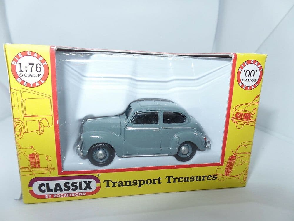 Classix EM76806 1/76 OO Scale Austin A40 Dorset 2 door Tweed Grey