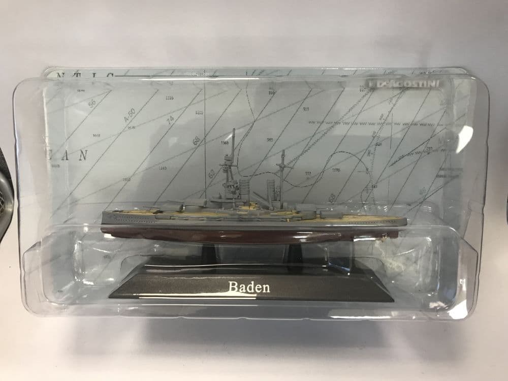 KZ48 Atlas DeAgostini 1/1250 Scale German BADEN class Battleship 1915