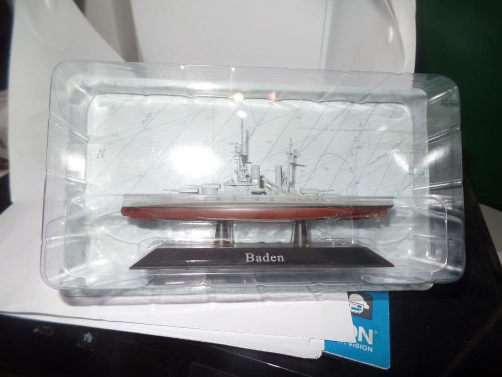 KZ48 Atlas DeAgostini 1/1250 Scale German BADEN class Battleship 1915