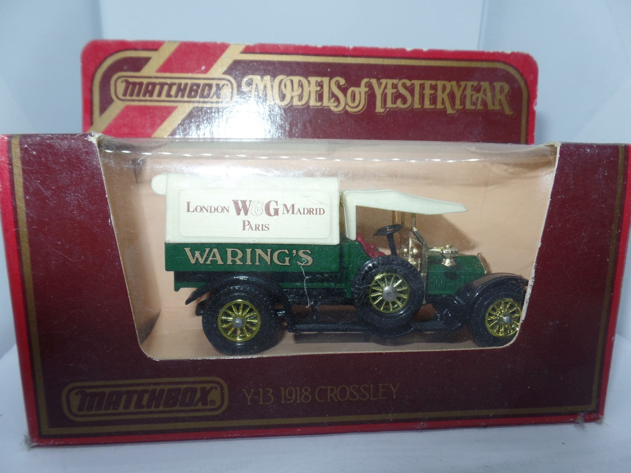 Matchbox Models of Yesteryear Y13 Y-13 1918 Crossley Truck Waring s ...