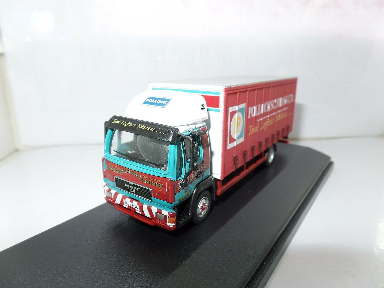 Oxford 76MAN001 MAN001 1/76 OO Scale MAN L2000 Curtainside Pollock ...