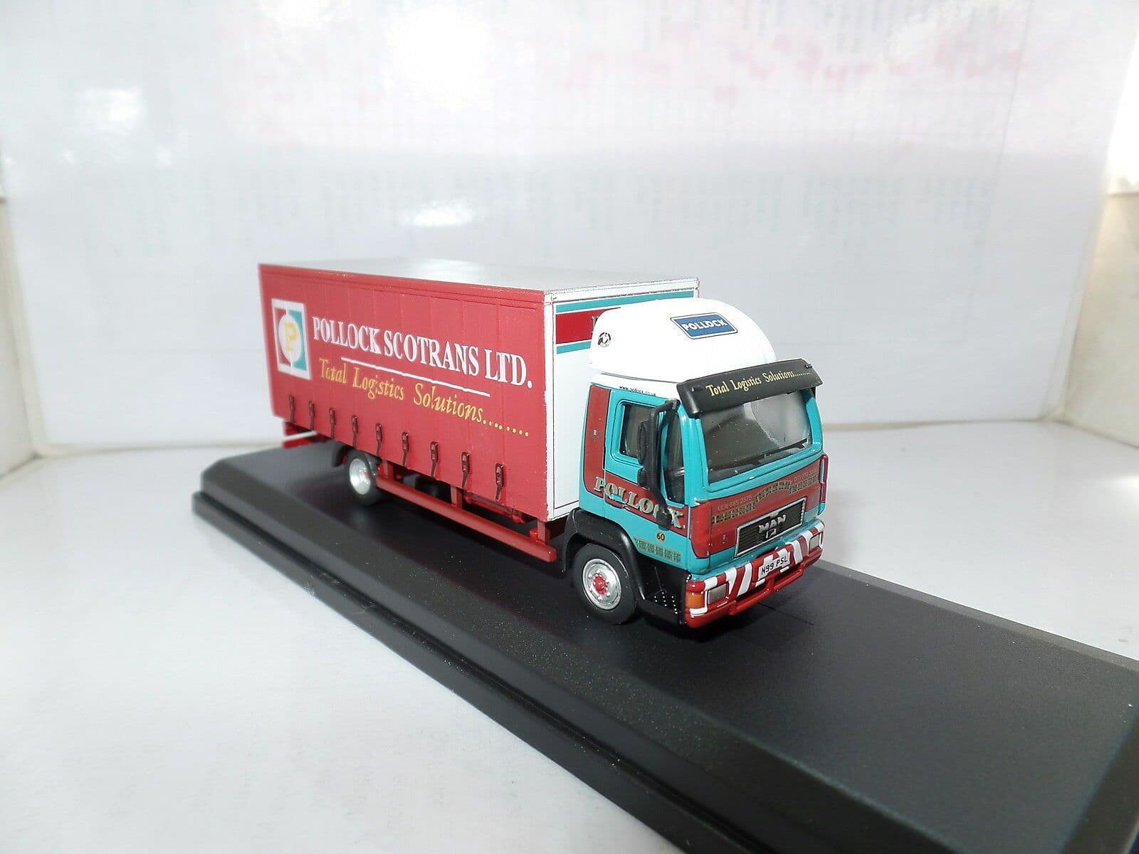 Oxford 76MAN001 MAN001 1/76 OO Scale MAN L2000 Curtainside Pollock ...