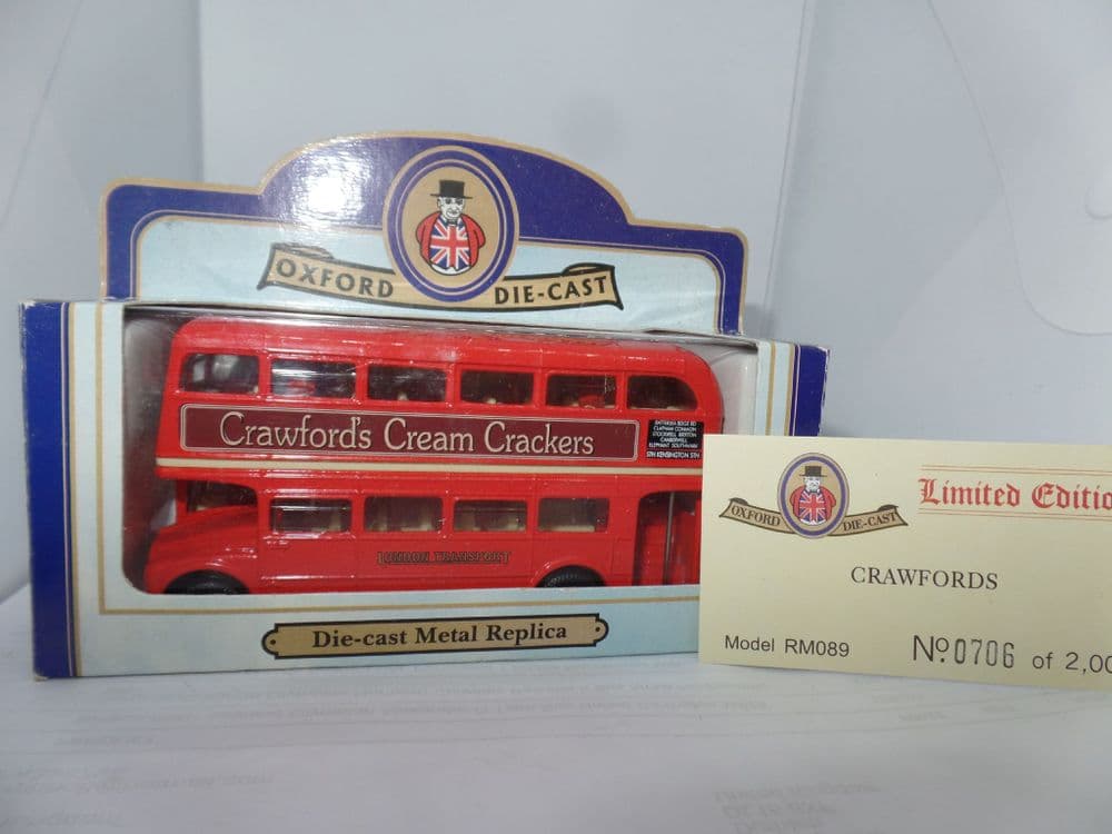 Oxford 76RM089 RM89 1/76 OO London Routemaster Bus Transport Crawfords ...