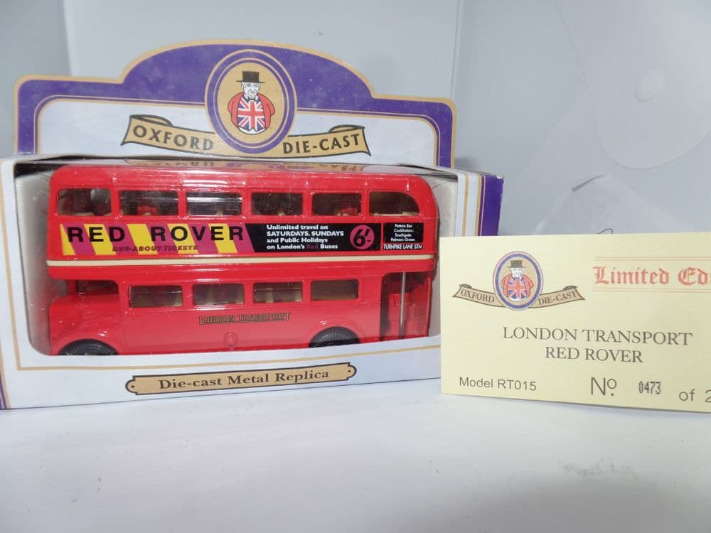 Oxford 76RT015 RT15 1/76 OO AEC London Transport AEC Regent RT Bus Red ...