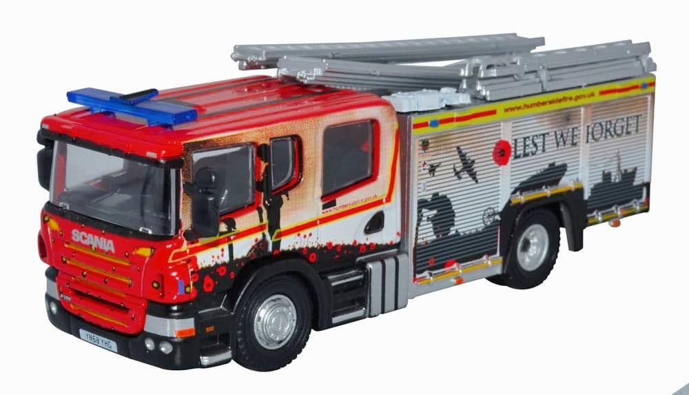 Oxford 76SFE011 SFE011 1/76 OO Scale Scania CP28 Humberside Fire Lest ...