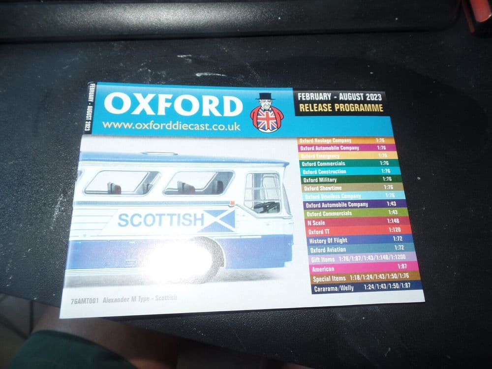 Oxford Diecast Catalogue February 2023 - August 2023 M Type Coach