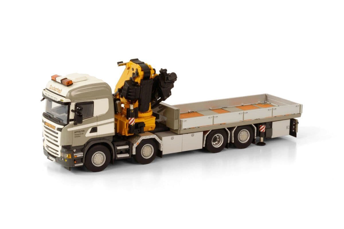 WSI Affolter Scania R Streamline Highline Rigid Flat Bed Fassi 1100 JIB