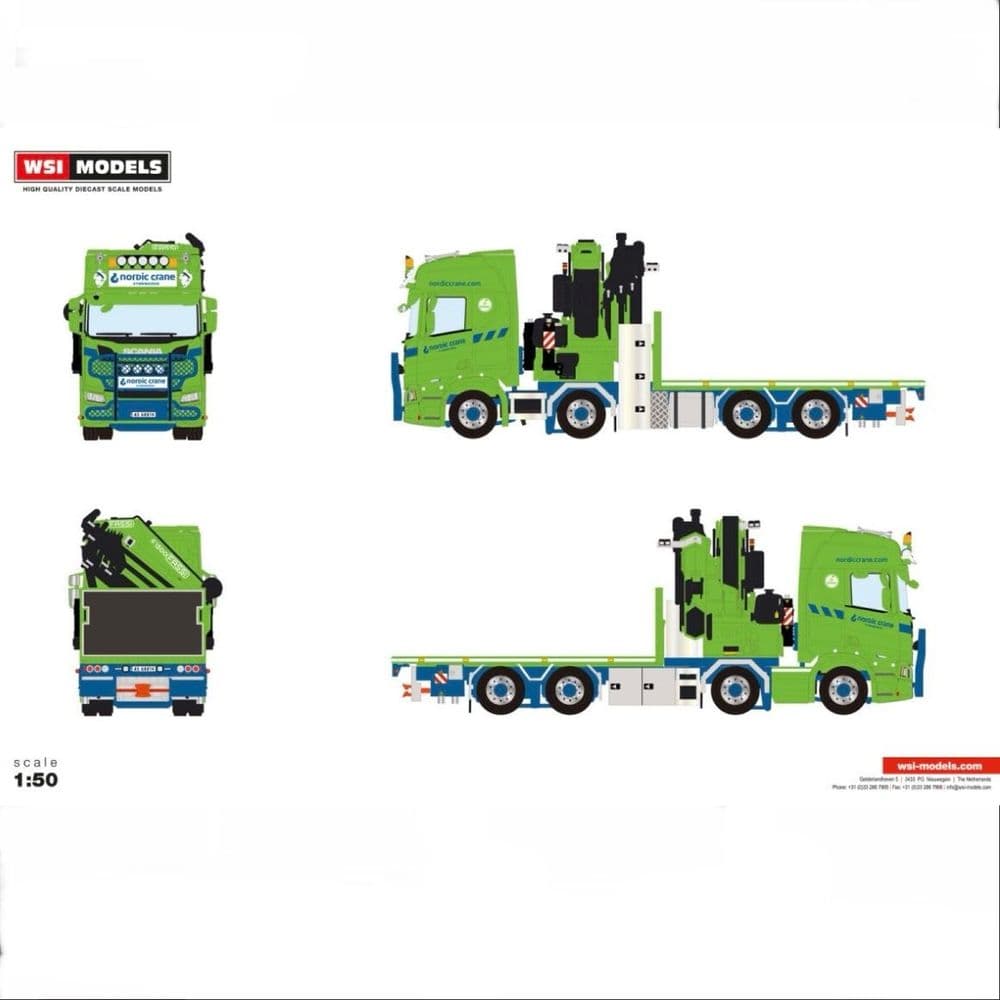 WSI Nordic Crane Kynningsrud Scania R Highline CR20H Rigid 8x2 Tag Axle ...