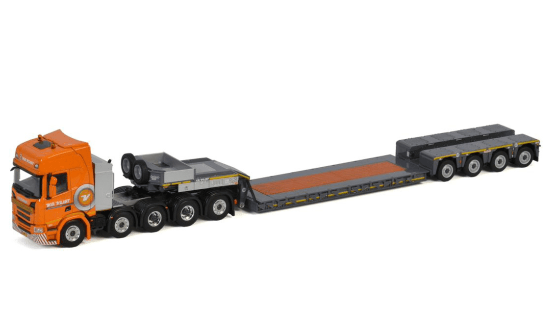 WSI Van der Vlist Scania R Highline CR20H 10X4 with 4 Axle Low Loader
