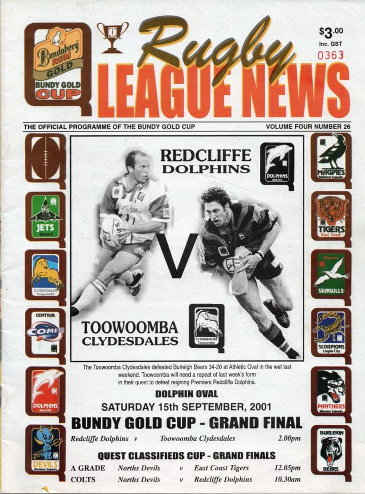 QUEENSLAND CUP GRAND FINAL 2001