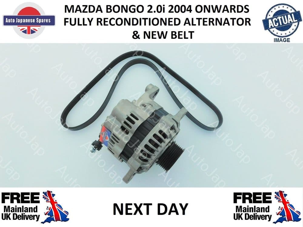 MAZDA BONGO 2 0 2004 ONWARDS FULLY RECONDITIONED ALTERNATOR & NEW BELT