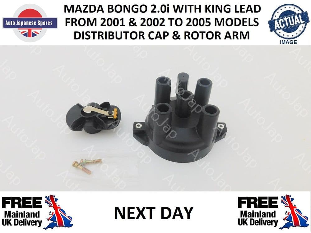 MAZDA BONGO 2 0i 2001-2005 DISTRIBUTOR CAP & ROTAR WITH KING LEAD