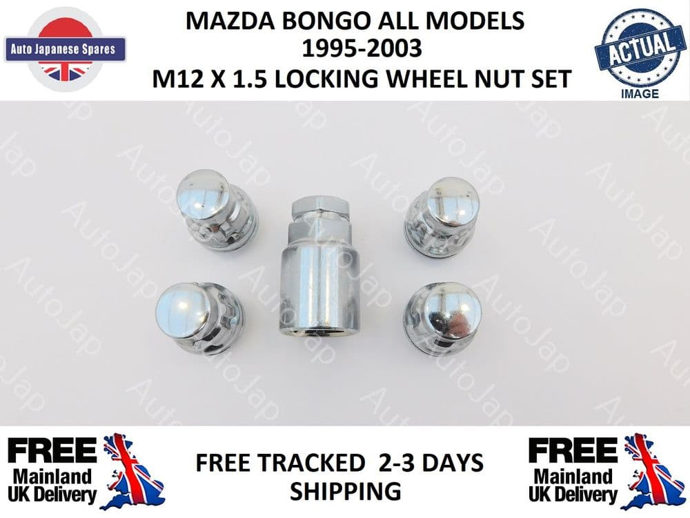 MAZDA BONGO ALL MODELS M12 X 1 5 LOCKING WHEEL NUTS