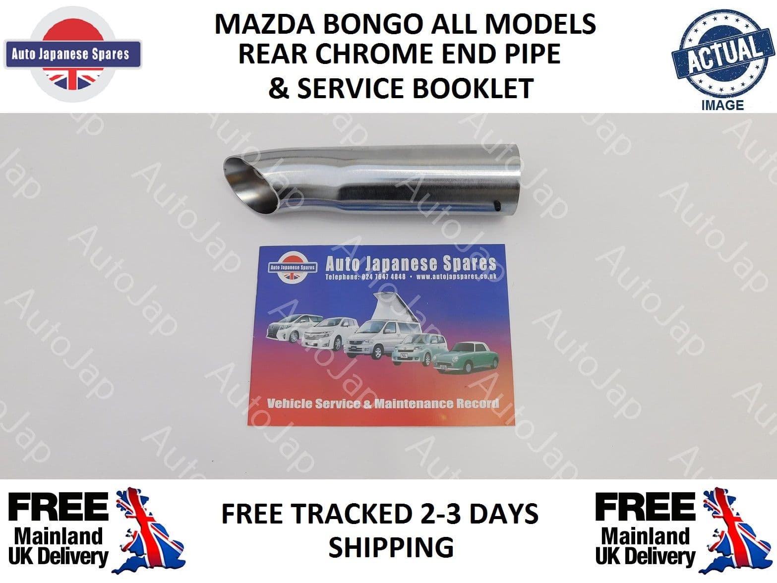 MAZDA BONGO REAR CHROME END PIPE & SERVICE RECORD BOOKLET