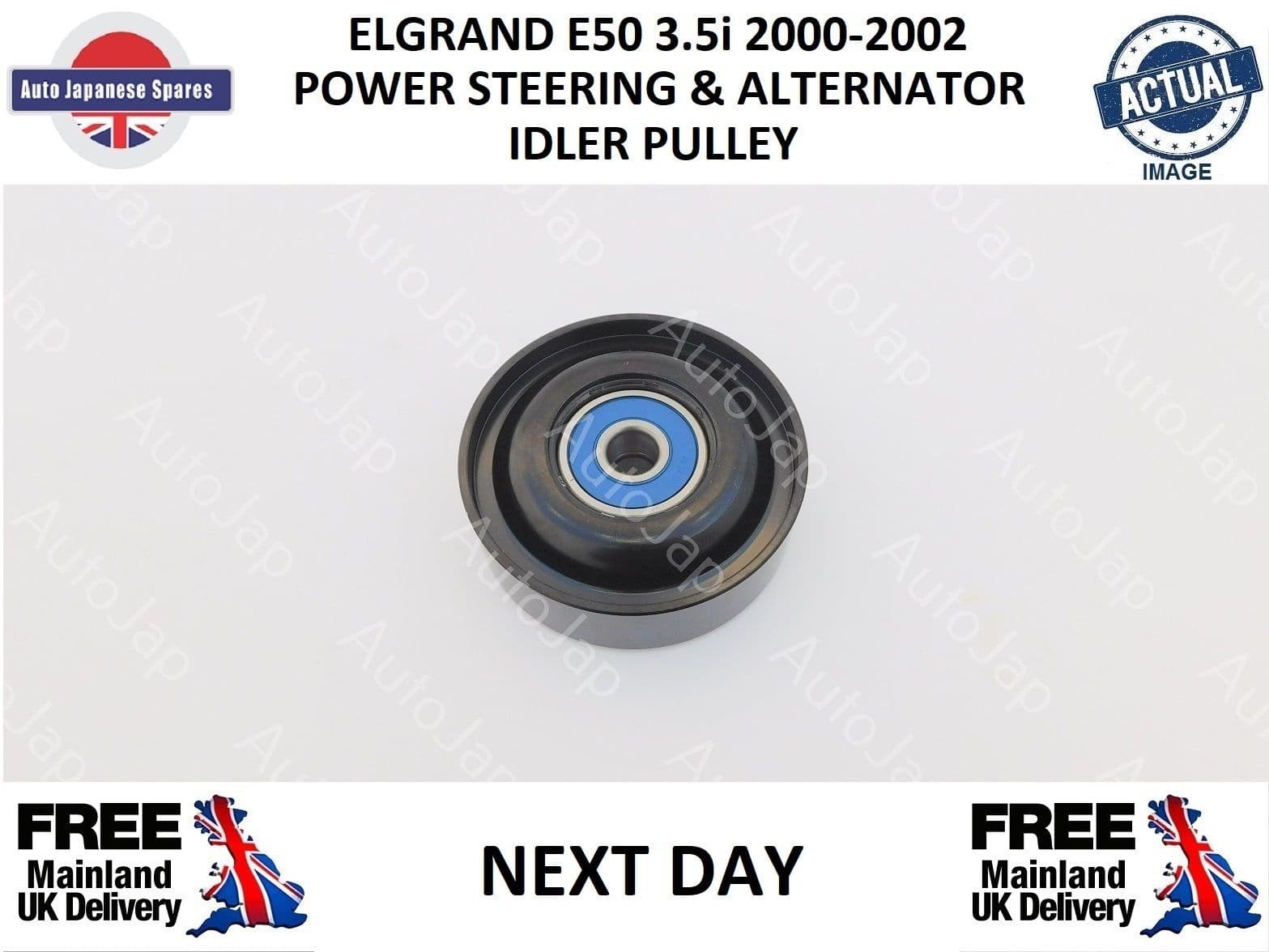 NISSAN ELGRAND E50 3 5i ALTERNATOR & POWER STEERING IDLER PULLEY