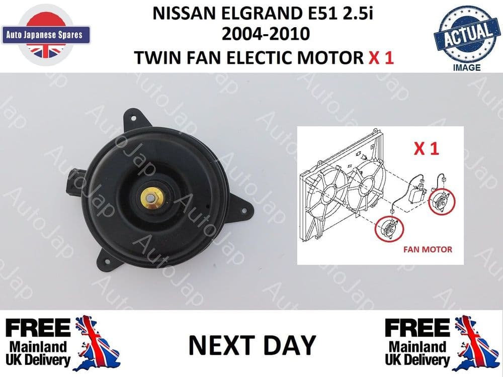 NISSAN ELGRAND E51 2 5i TWIN FAN ELECTRICAL MOTOR