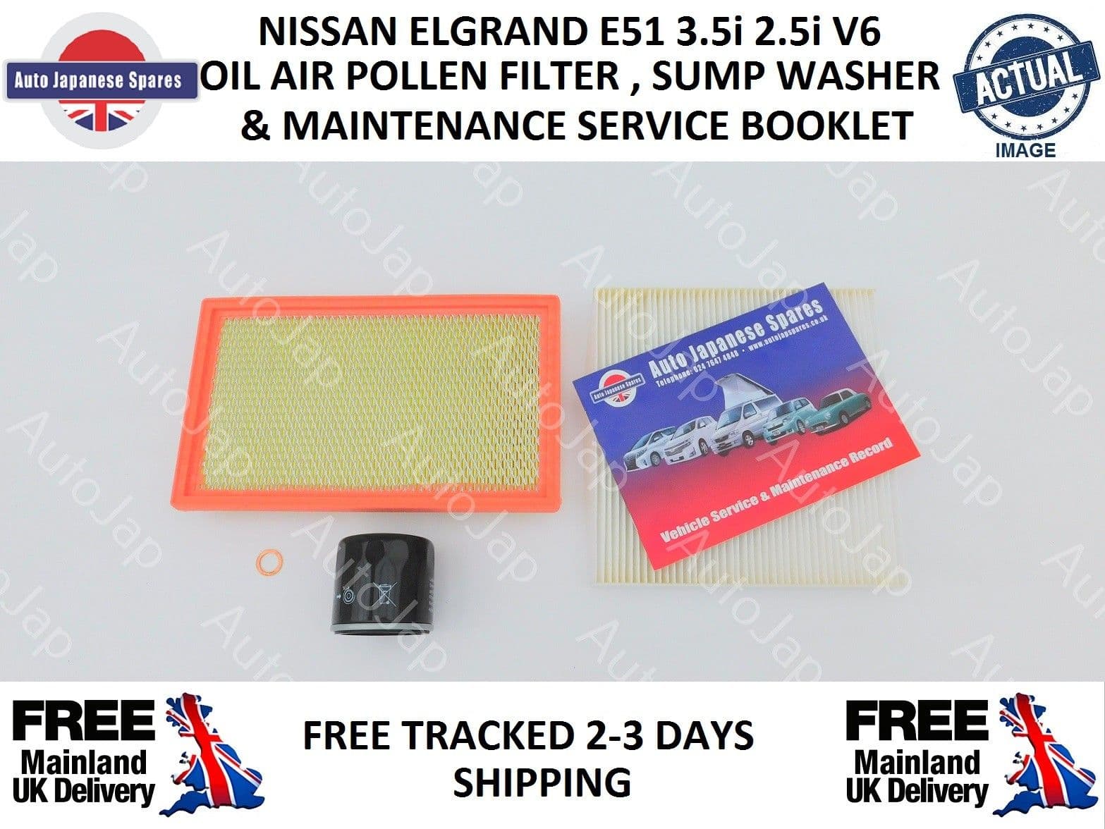 NISSAN ELGRAND E51 5 PIECE SERVICE KIT
