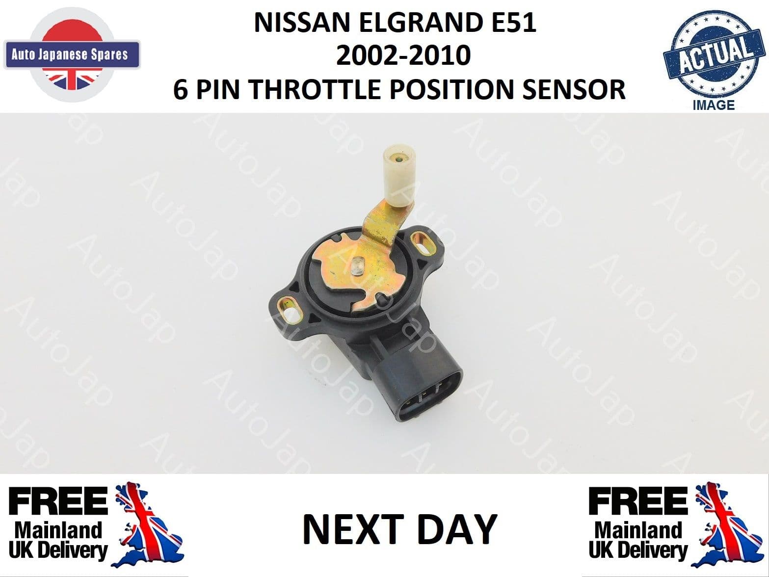 NISSAN ELGRAND E51 O E QUALITY & SPEC 6 PIN THROTTLE POSITION SENSOR
