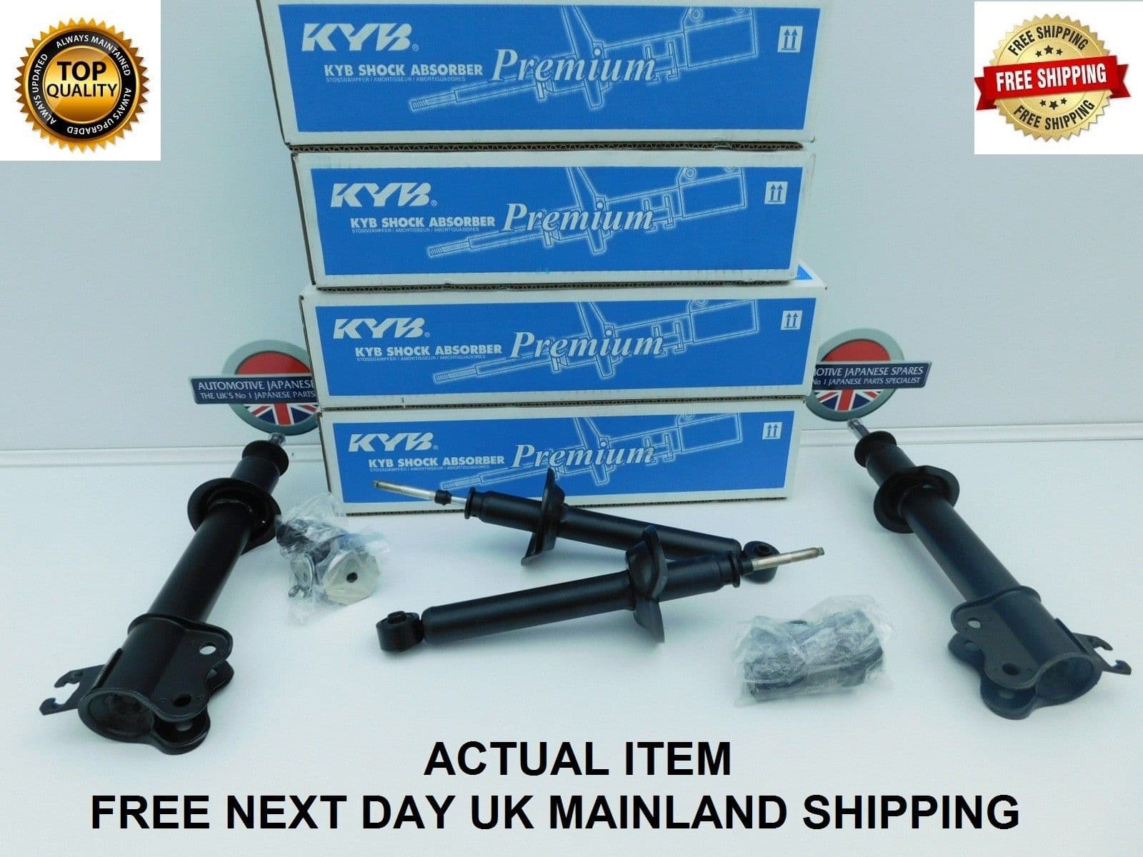 NISSAN FIGARO COMPLETE SET OF KYB OIL FRONT & REAR SHOCK ABSORBERS / DAMPERS