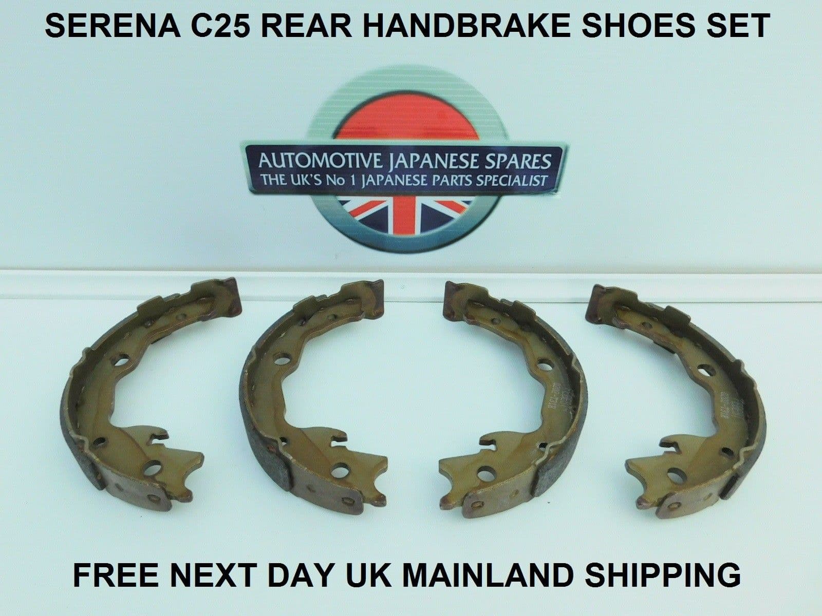 NISSAN SERENA 2 0i C25 SET OF REAR HAND BRAKE SHOES