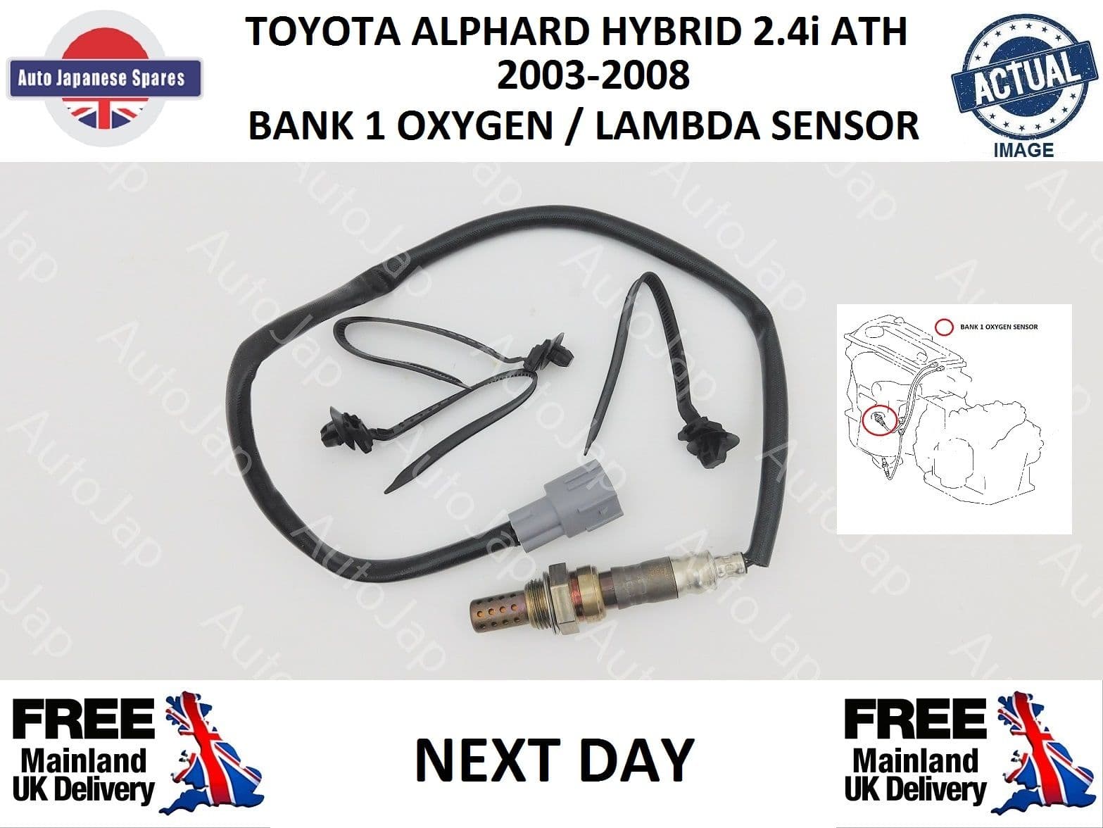 TOYOTA ALPHARD 2 4 HYBRID BANK 1 LAMBDA OXYGEN SENSOR
