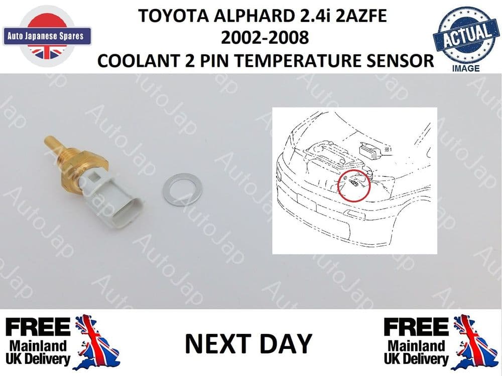 TOYOTA ALPHARD 2 4i 2 PIN COOLANT TEMPERATURE SENSOR