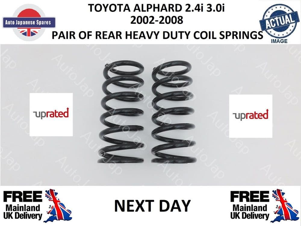 TOYOTA ALPHARD 2 4i 3 0i 2002-2008 HEAVY DUTY 20 REAR SPRING COILS