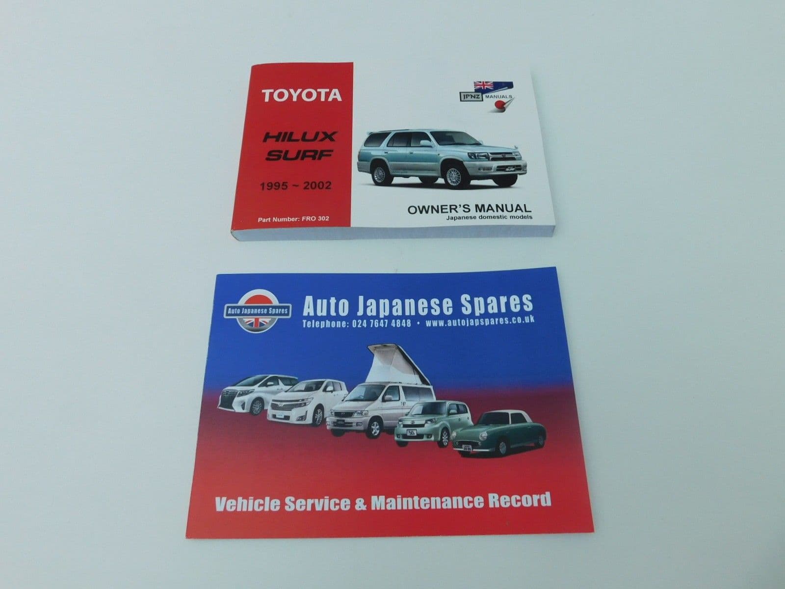 TOYOTA HILUX SURF KZN130 3 0TD 1995 - 2002 HANDBOOK & SERVICE RECORD ...