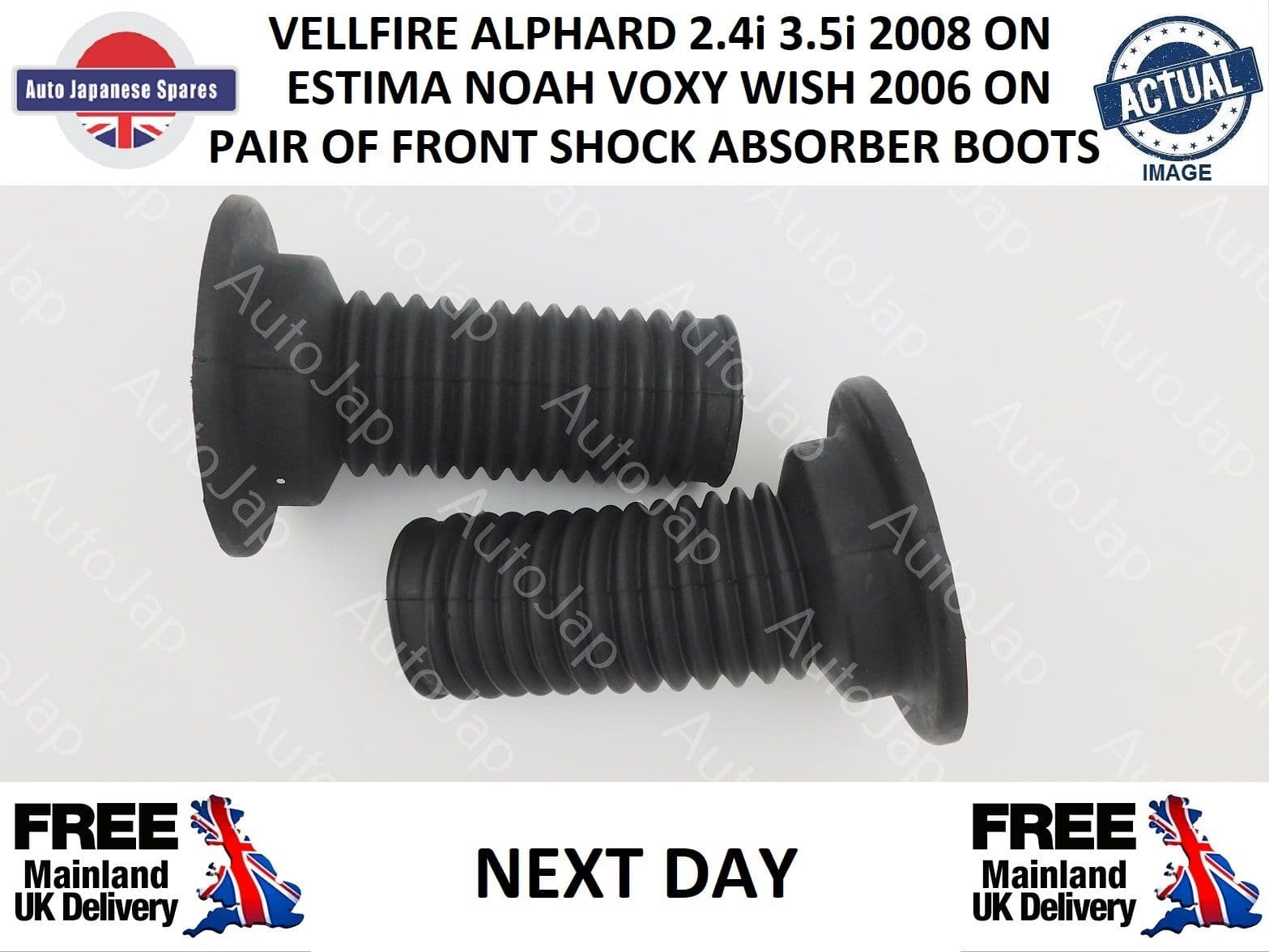 TOYOTA PAIR OF FRONT SHOCK ABSORBER BOOTS / COVERS