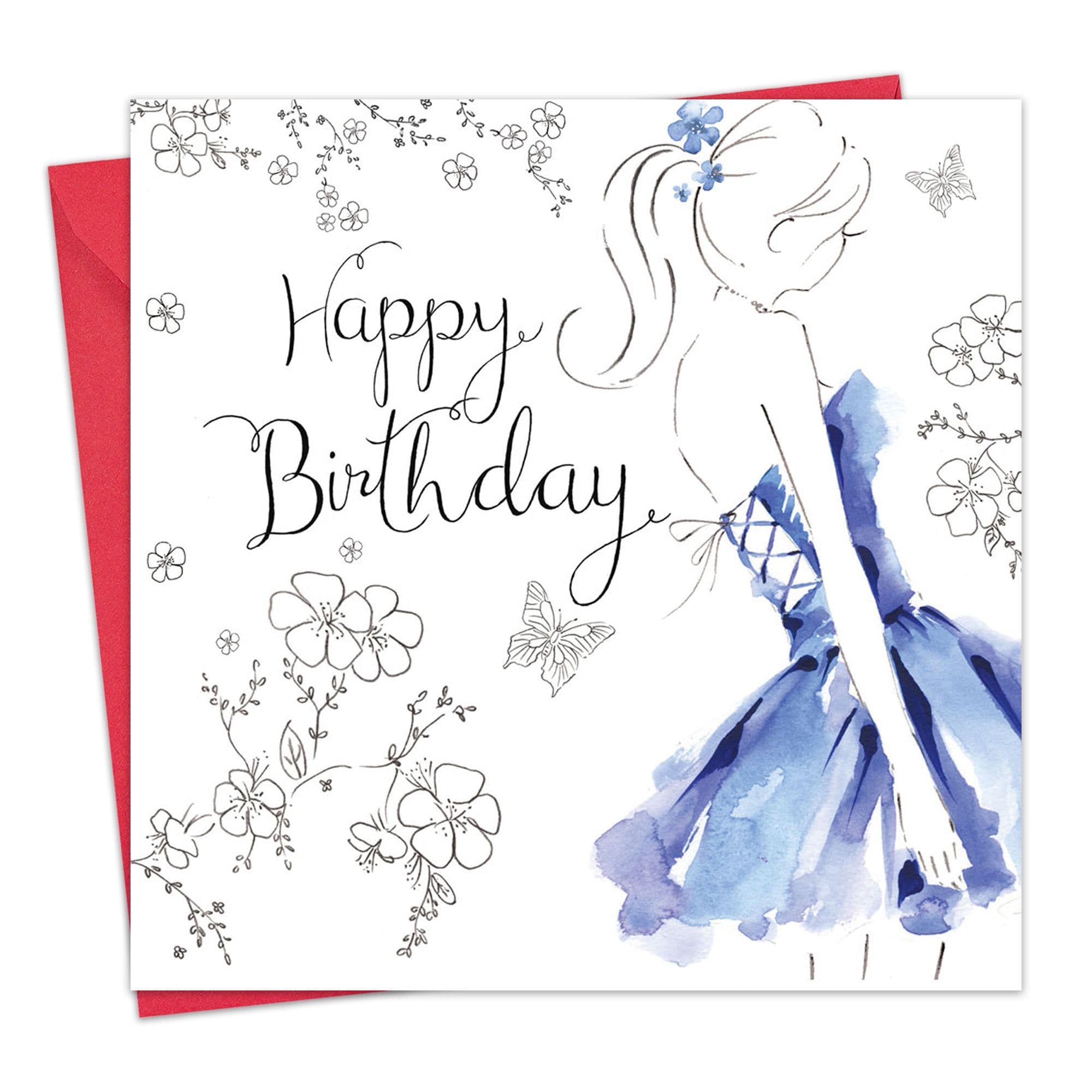 Girly Girl Cards Female Birthday Card Care Cards