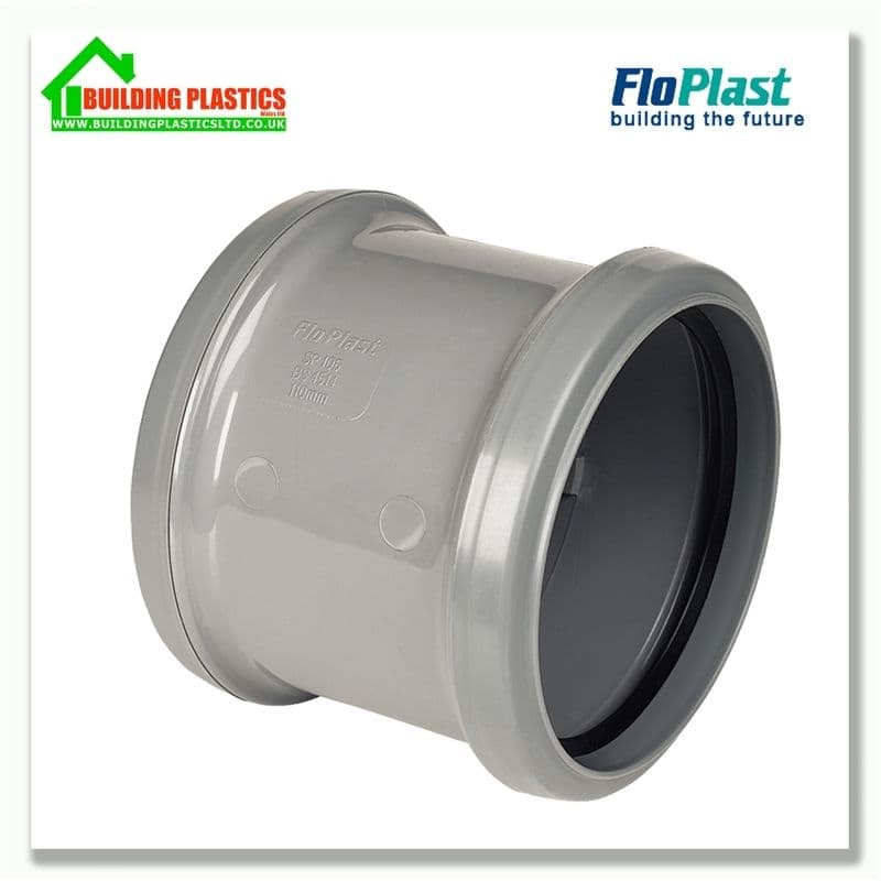 110mm COUPLING DOUBLE SOCKET GREY | Building Plastics