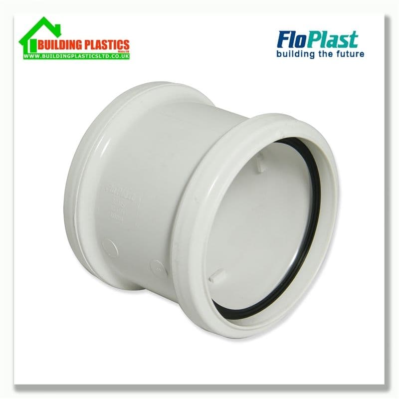 110mm COUPLING DOUBLE SOCKET WHITE | Building Plastics