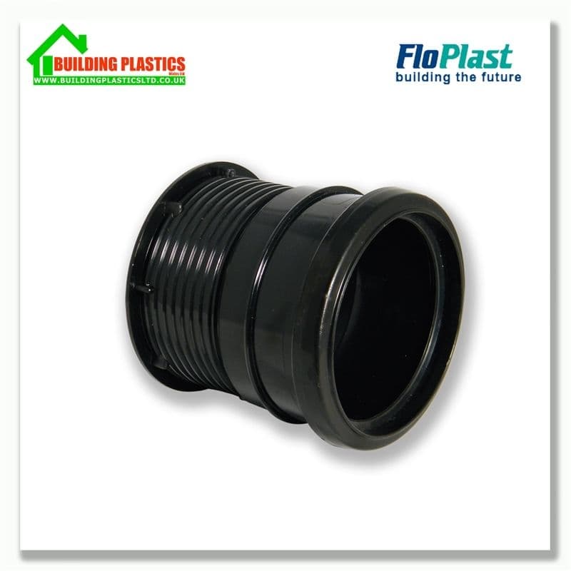 110mm DRAIN CONNECTOR BLACK | Building Plastics Tele 0333 050 0585