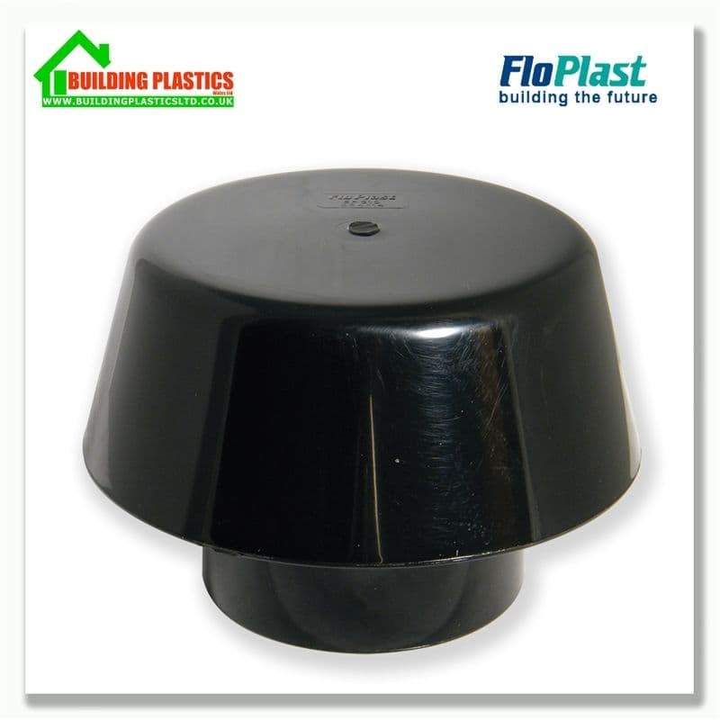 110mm EXTRACT COWL BLACK | Building Plastics