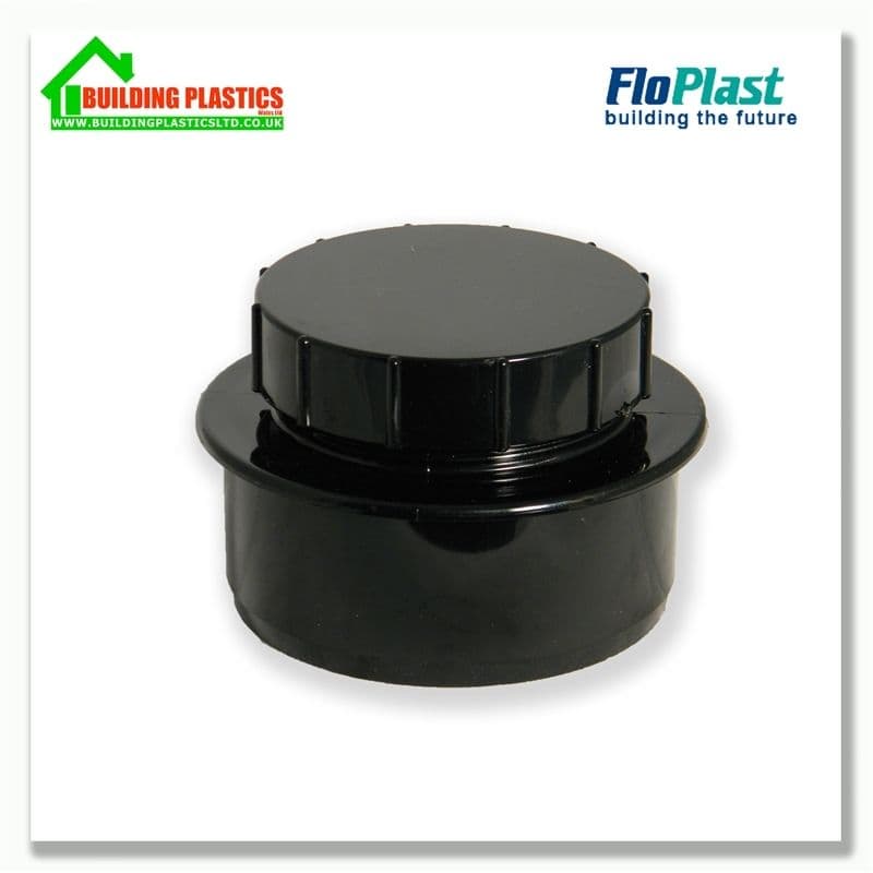 110mm SCREWED ACCESS CAP BLACK | Building Plastics Tele 0333 050 0585