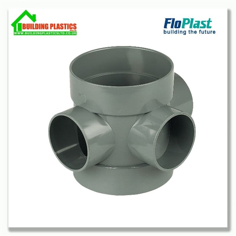 110mm SHORT BOSS PIPE GREY | Building Plastics Tele 0333 050 0585