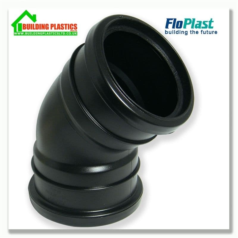 135 DEGREE OFFSET BEND 110MM BLACK | Building Plastics Tele 0333 050 0585