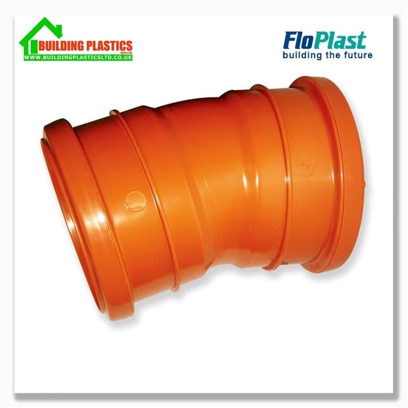15 DEGREE BEND DOUBLE SOCKET 110mm U/G | Building Plastics