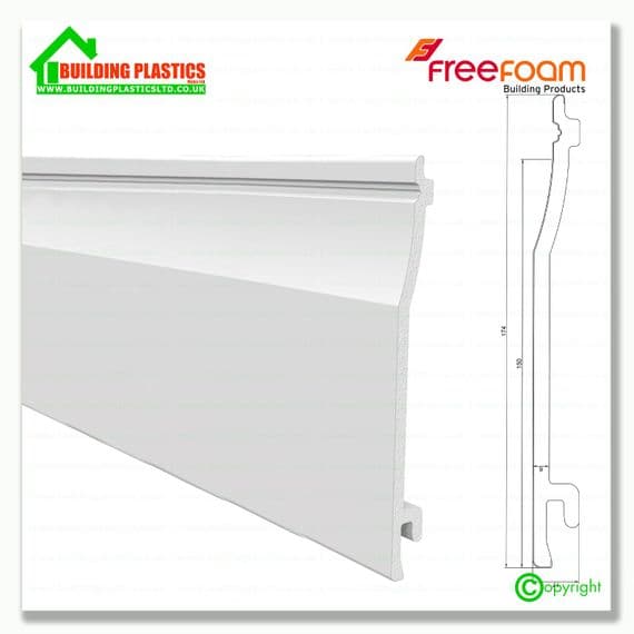 151mm Shiplap Cladding 2.5m | Gloss White | Building Plastics Tele ...