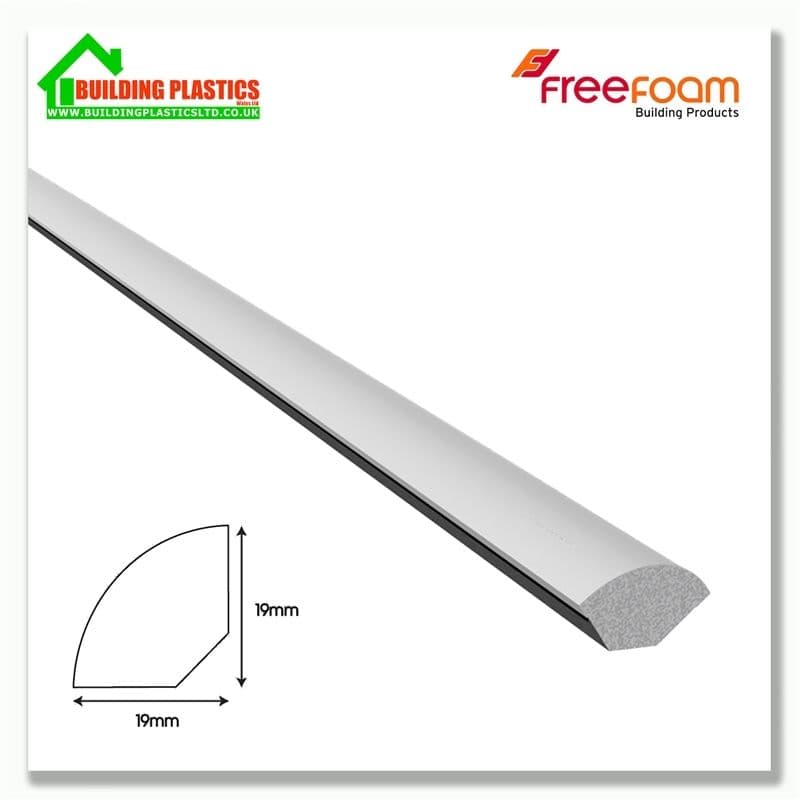 19mm Quadrant | White 2 x 2.5m Lengths | Building Plastics Tele 0333 ...