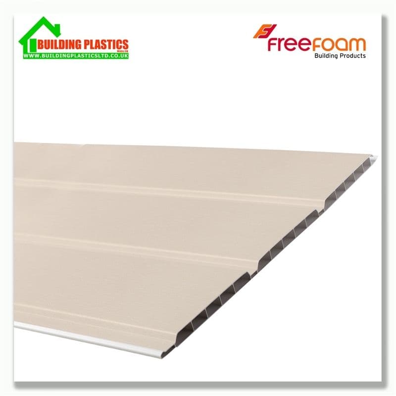 300mm Hollow Cladding/Soffit Board 2.5m Cream Woodgrain | Building ...