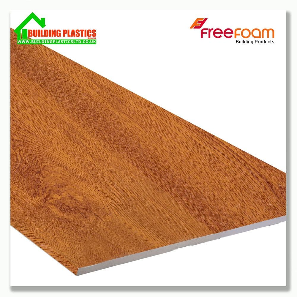 300mm Soffit and Flat Board 10mm x 2.5m Light Oak Woodgrain | Building ...