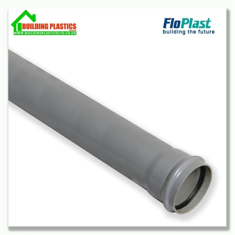 3m x 110mm PIPE SINGLE SOCKET GREY | Building Plastics Tele 0333 050 0585