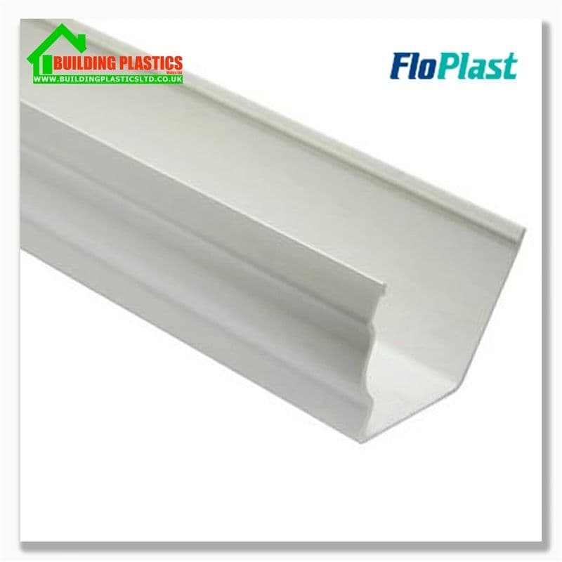 4m Niagara Ogee Gutter White | Building Plastics Tele 0333 050 0585