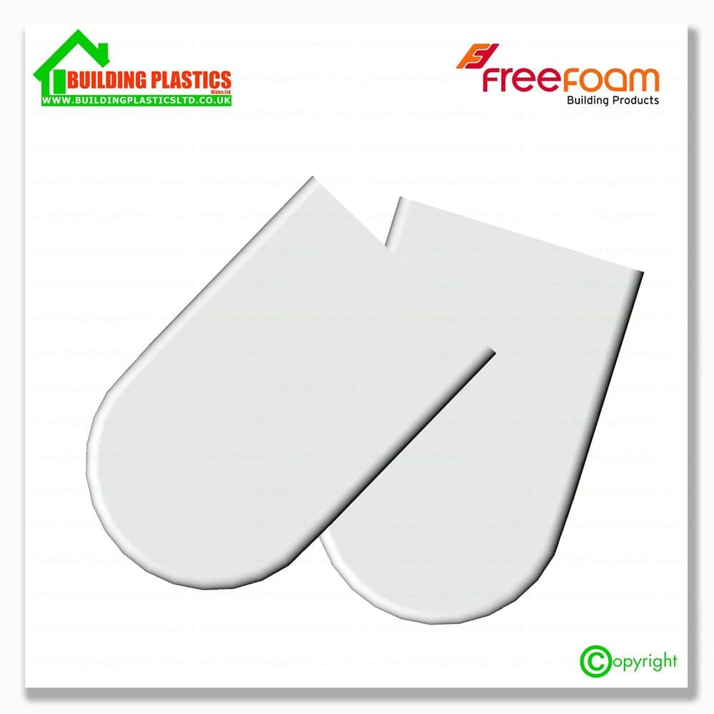 50mm Endcaps Cover PVC Window Board 10mm | White (Pair) | Building ...