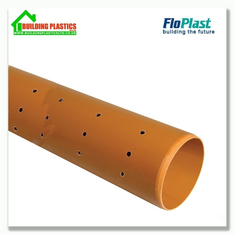 6m PERFORATED PLAIN ENDED PIPE 110mm U/G STSYEM | Building Plastics ...
