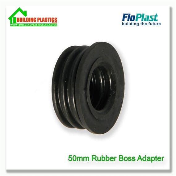 BOSS SCRAP RUBBER ADAPTER 50mm | Building Plastics Tele 0333 050 0585