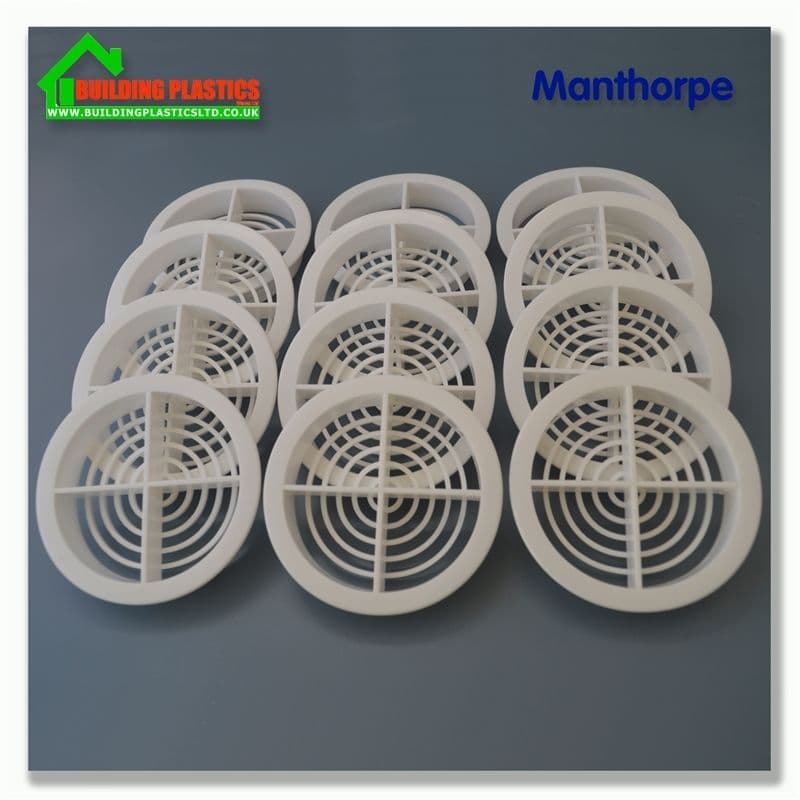 Circular Soffit Disc Vent White 70mm (Pack of 12) | Building Plastics ...