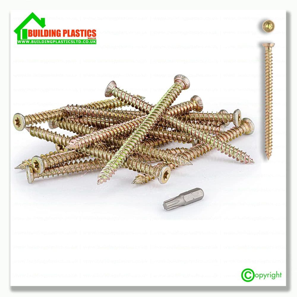 Concrete Frame Screw 7.5 x 90mm 100 | Building Plastics