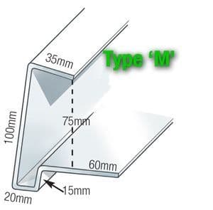 Continuous Dry Verge M-Type 3m Black | Building Plastics